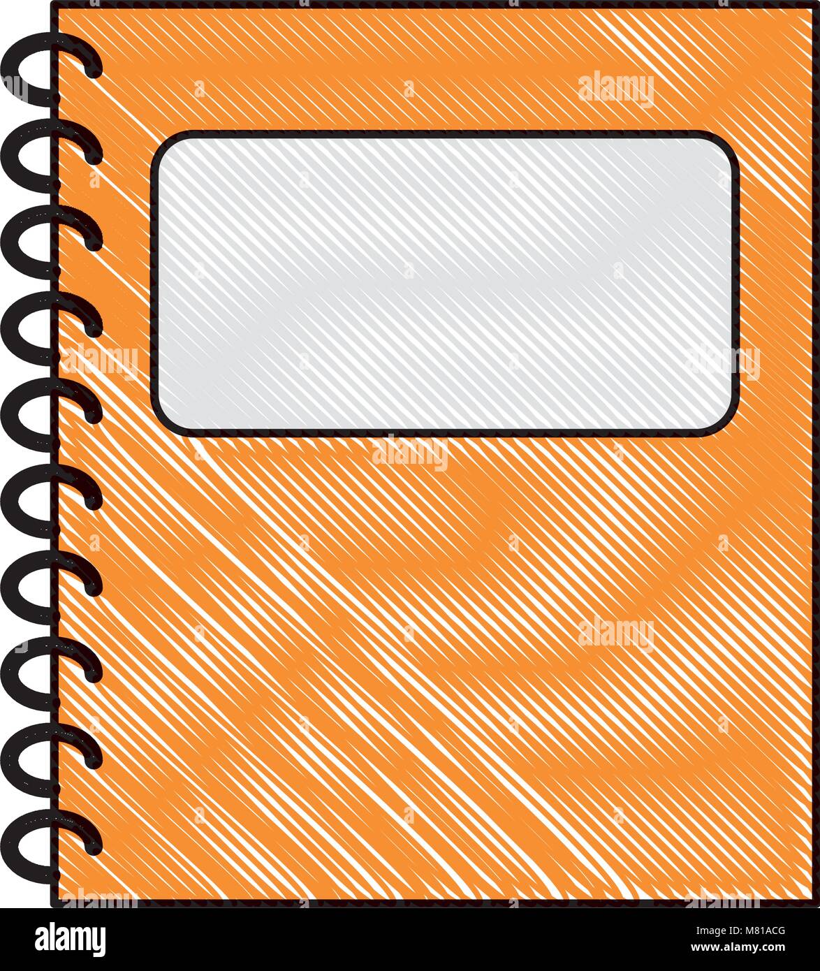 notebook icon over white background, colorful design. vector ...