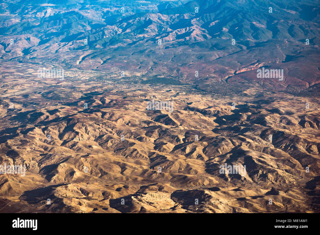 Aerial view of mountain ranges in African continent Stock Photo - Alamy