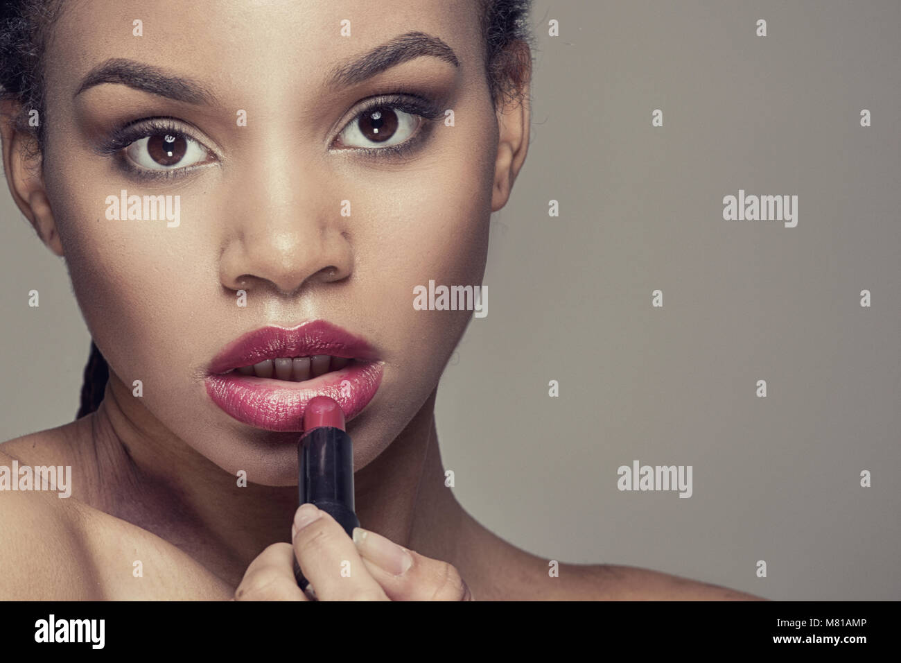 African black woman young makeup hi-res stock photography and images ...