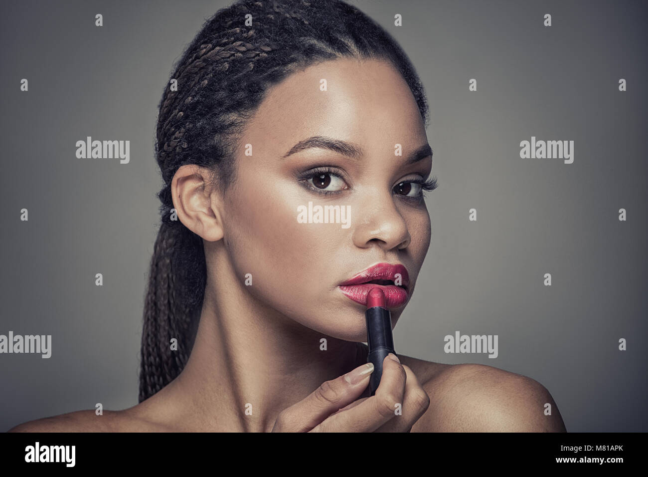 African black woman young makeup hi-res stock photography and images ...