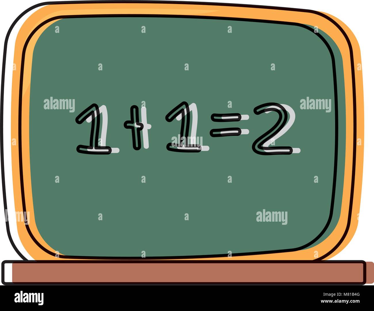 school chalkboard icon over white background, colorful design. vector ...