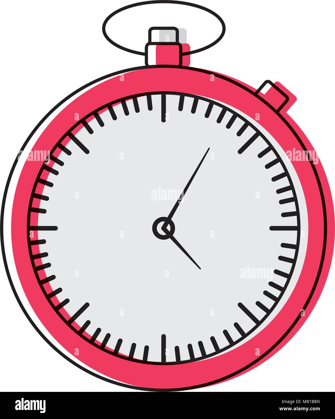 chronometer icon over white background, colorful design. vector ...