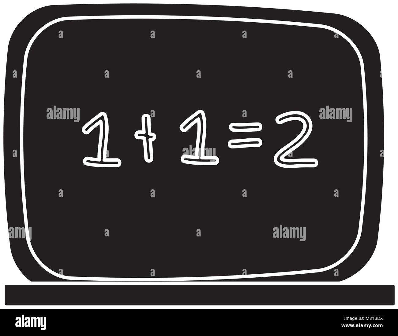 school chalkboard icon over white background, vector illustration Stock ...