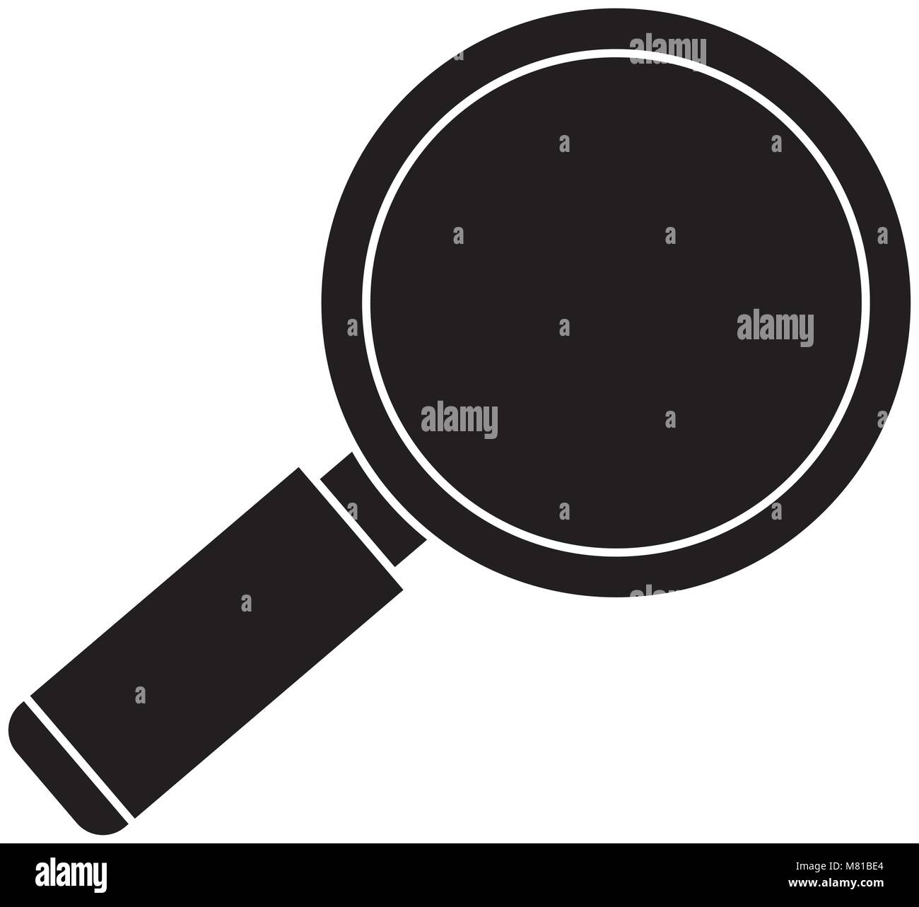 magnifying glass icon over white background, vector illustration Stock ...