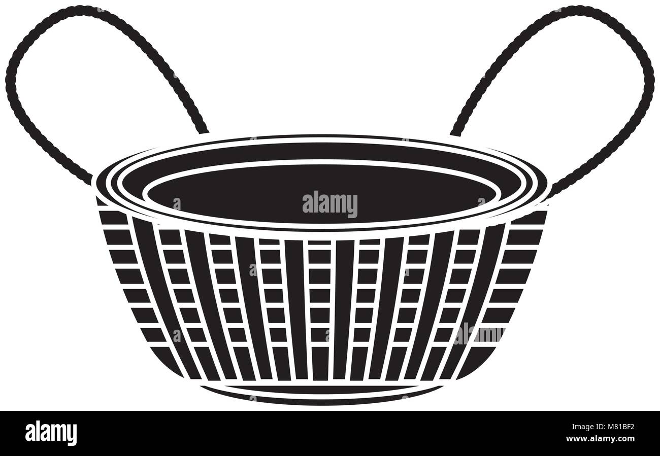 empty fruit basket icon over white background, vector illustration ...