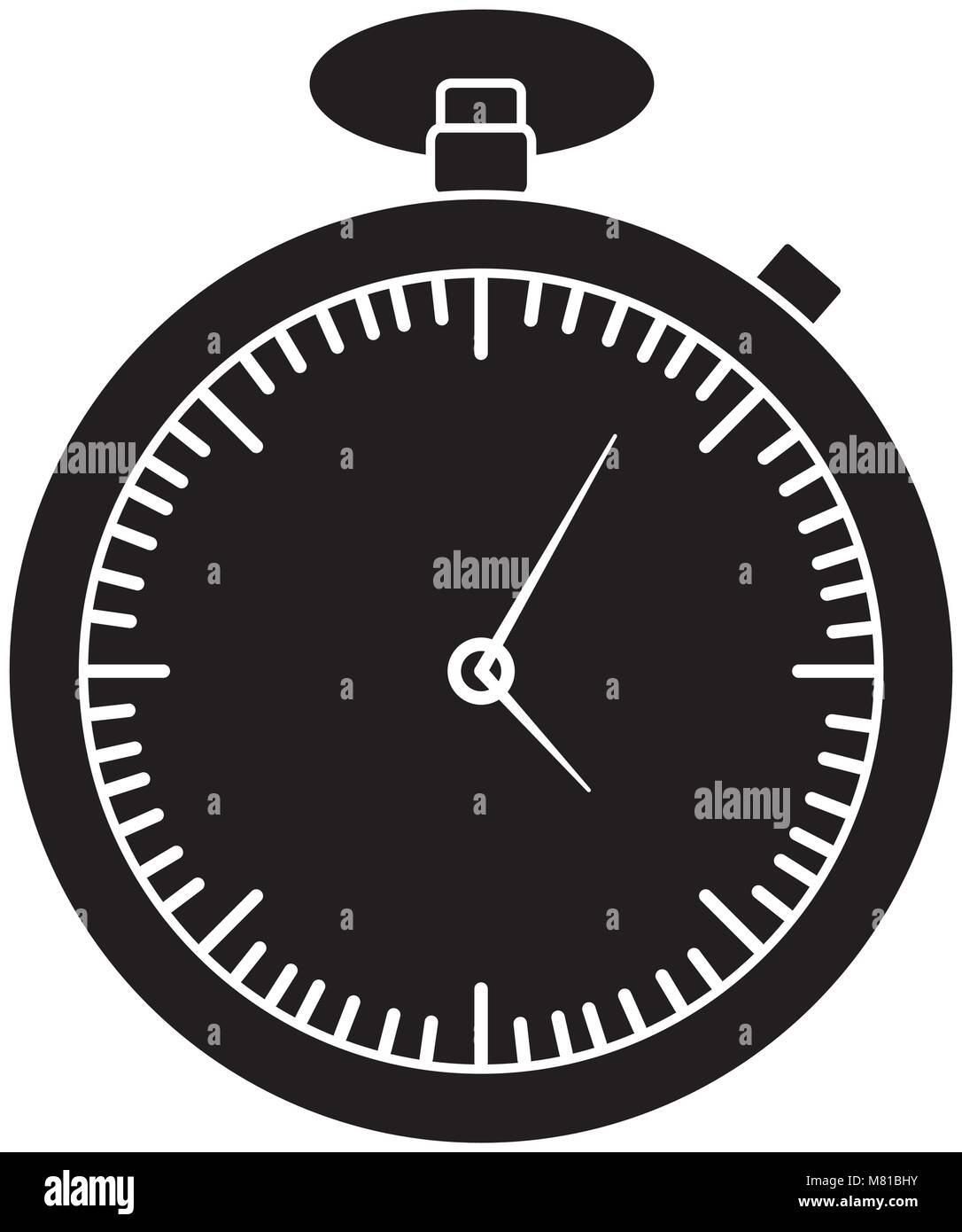 chronometer icon over white background, vector illustration Stock ...