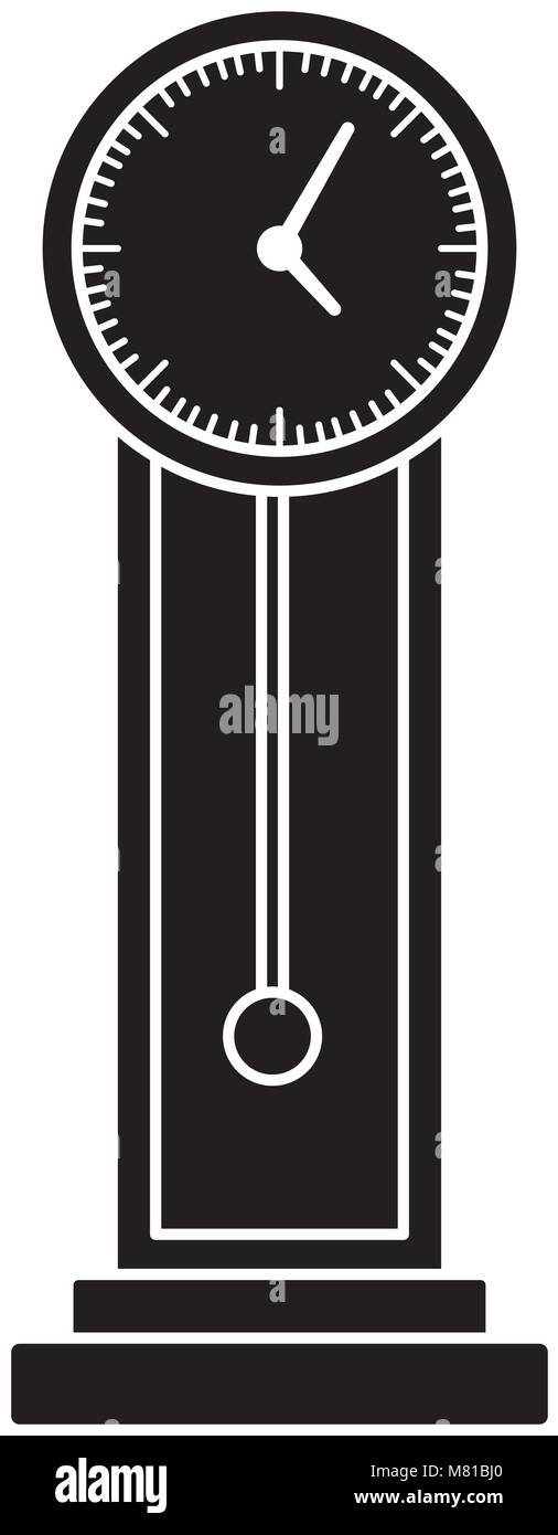 antique clock icon over white background, vector illustration Stock ...