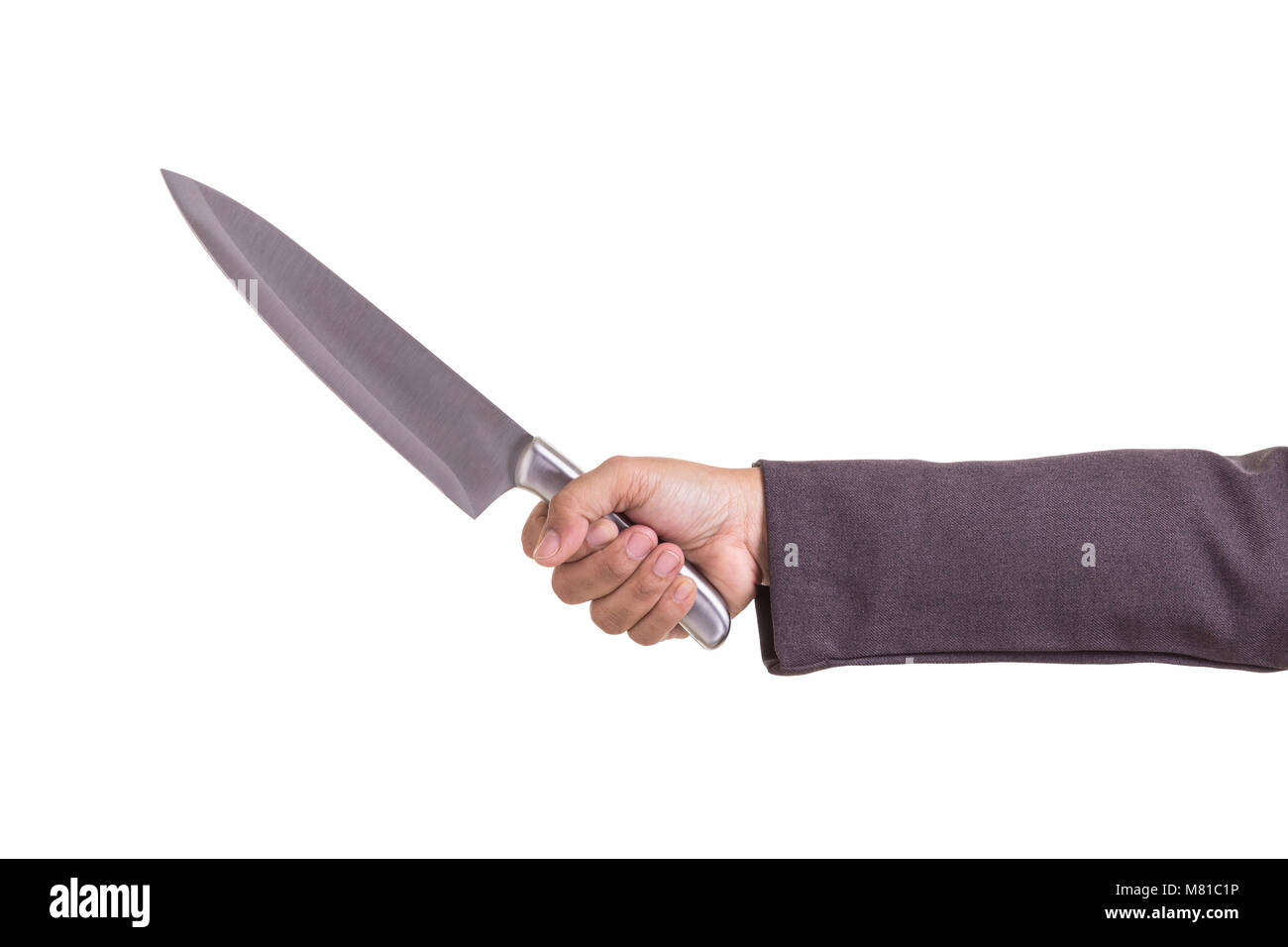 Woman holding knife behind back hi-res stock photography and images - Alamy