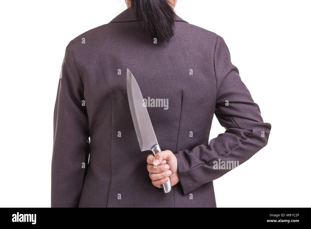 Angry woman holding knife hi-res stock photography and images - Alamy