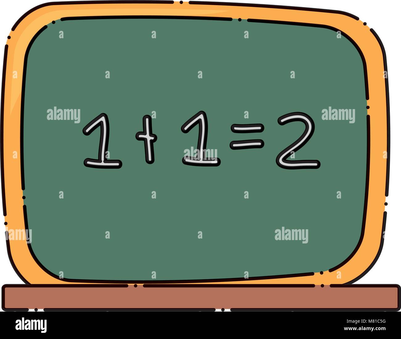 school chalkboard icon over white background, colorful design. vector ...