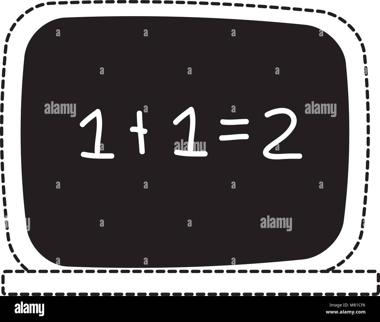 school chalkboard icon over white background, vector illustration Stock ...