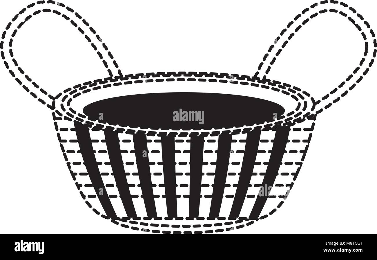 empty fruit basket icon over white background, vector illustration ...