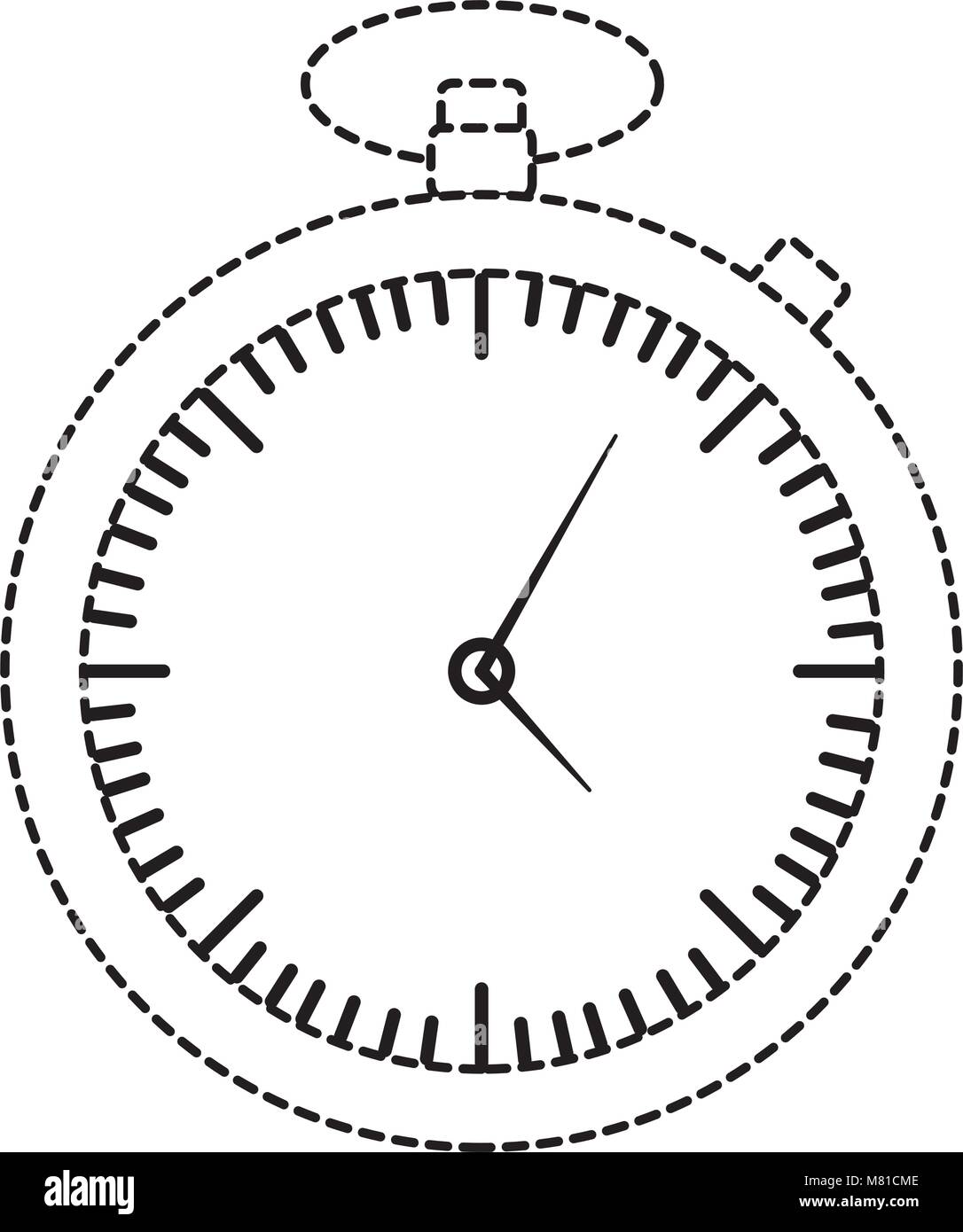 chronometer icon over white background, vector illustration Stock ...