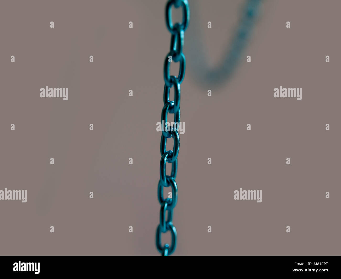 Chain, blue on a white background Stock Photo - Alamy