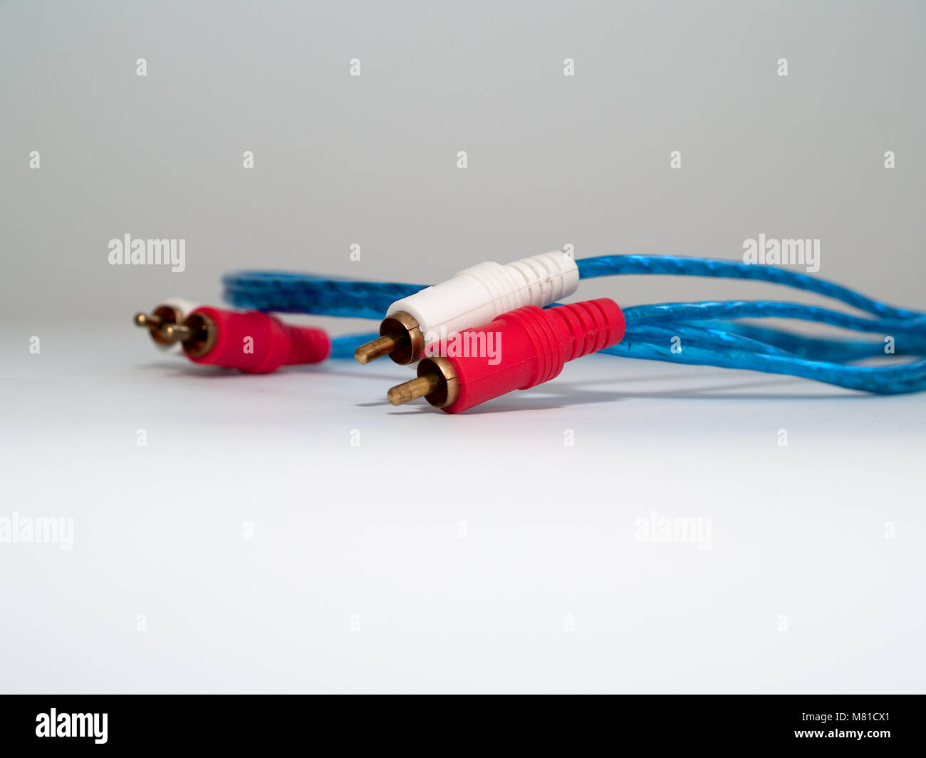 Audio Video Cable, put on a white background Stock Photo - Alamy