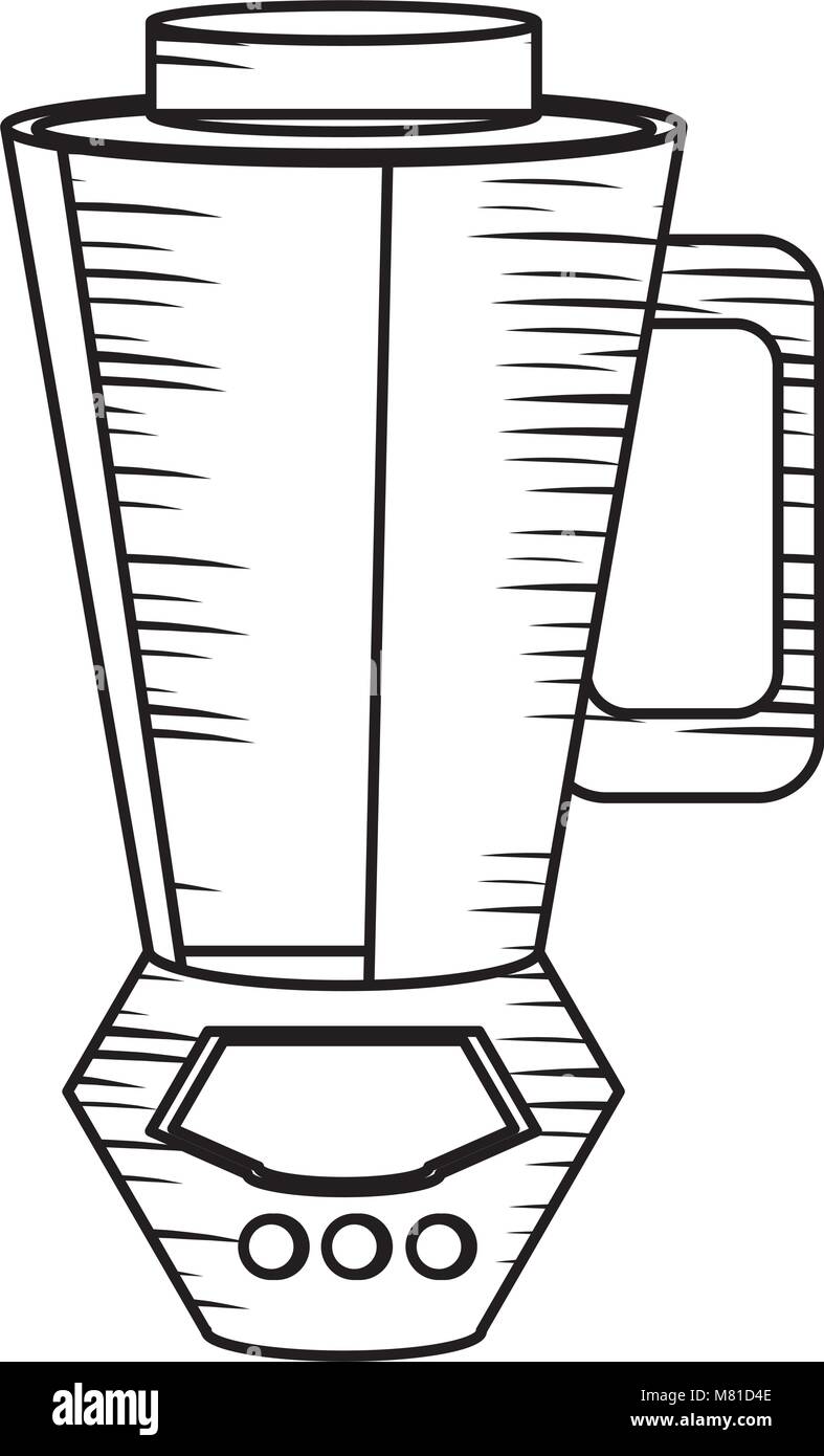 sketch of blender icon over white background, vector illustration Stock ...