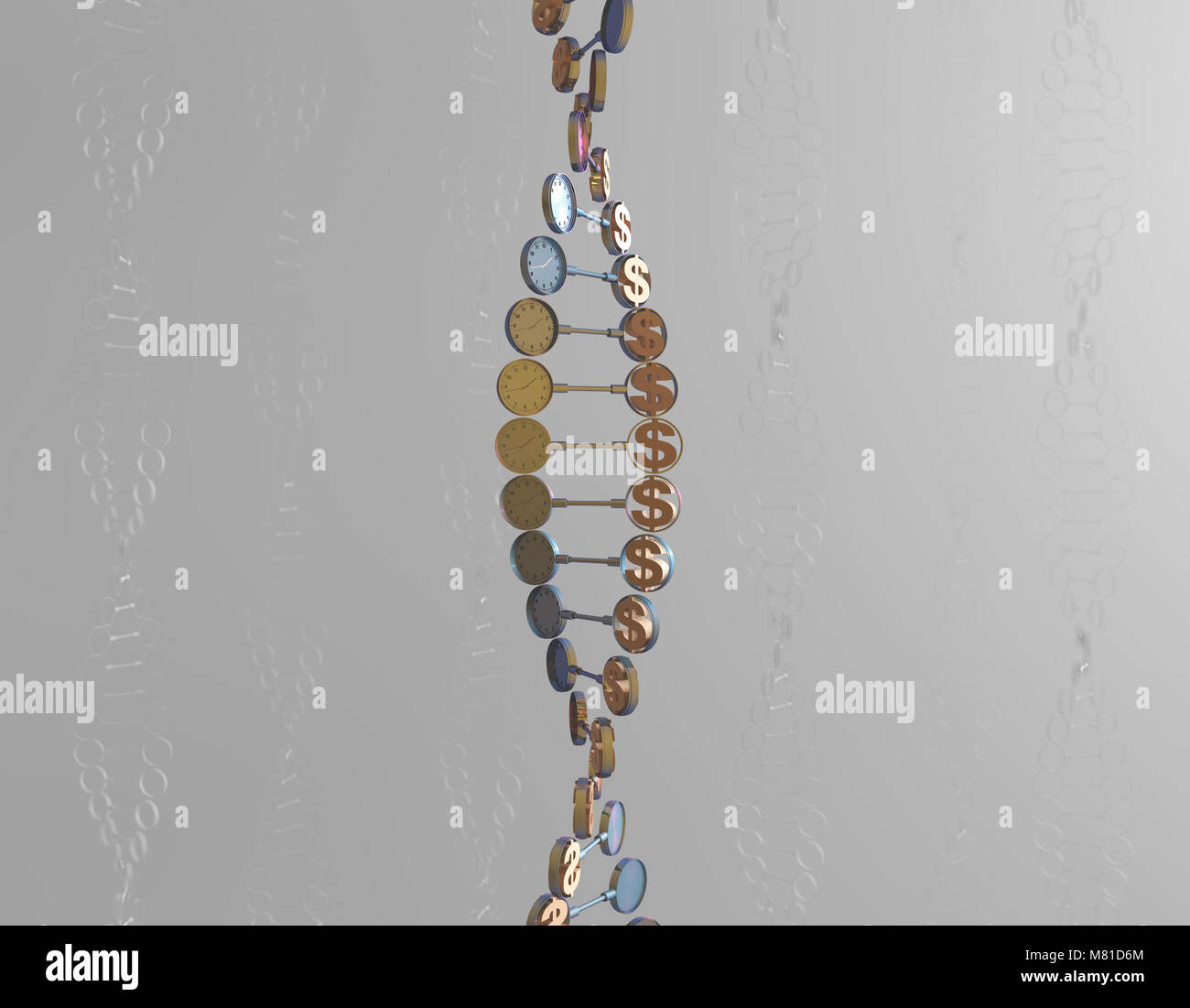 Science and Technology Biological DNA, Financial Technology,dollar and ...