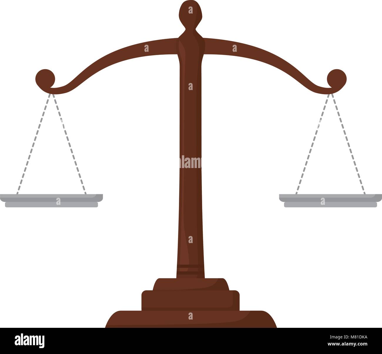 law scale icon over white background, colorful design. vector ...