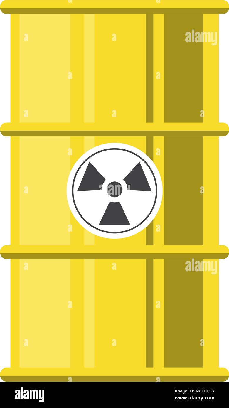 nuclear barrel icon over white background, colorful design. vector ...