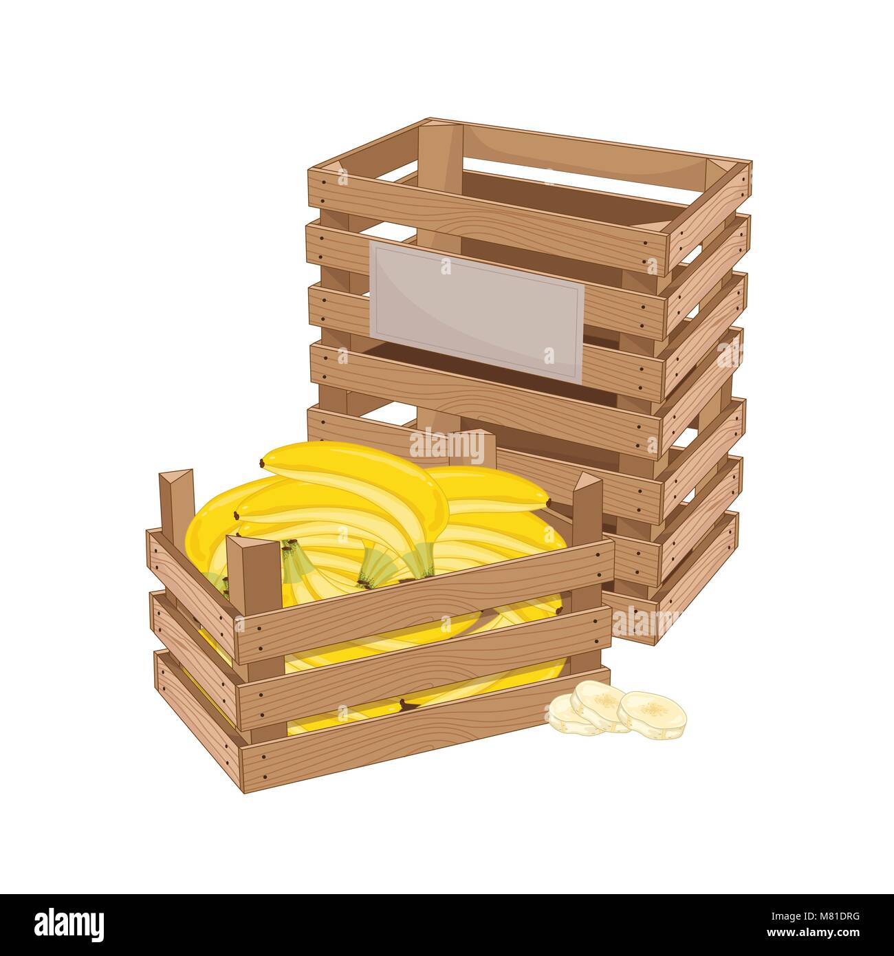 Banana food box icon Cut Out Stock Images & Pictures - Alamy