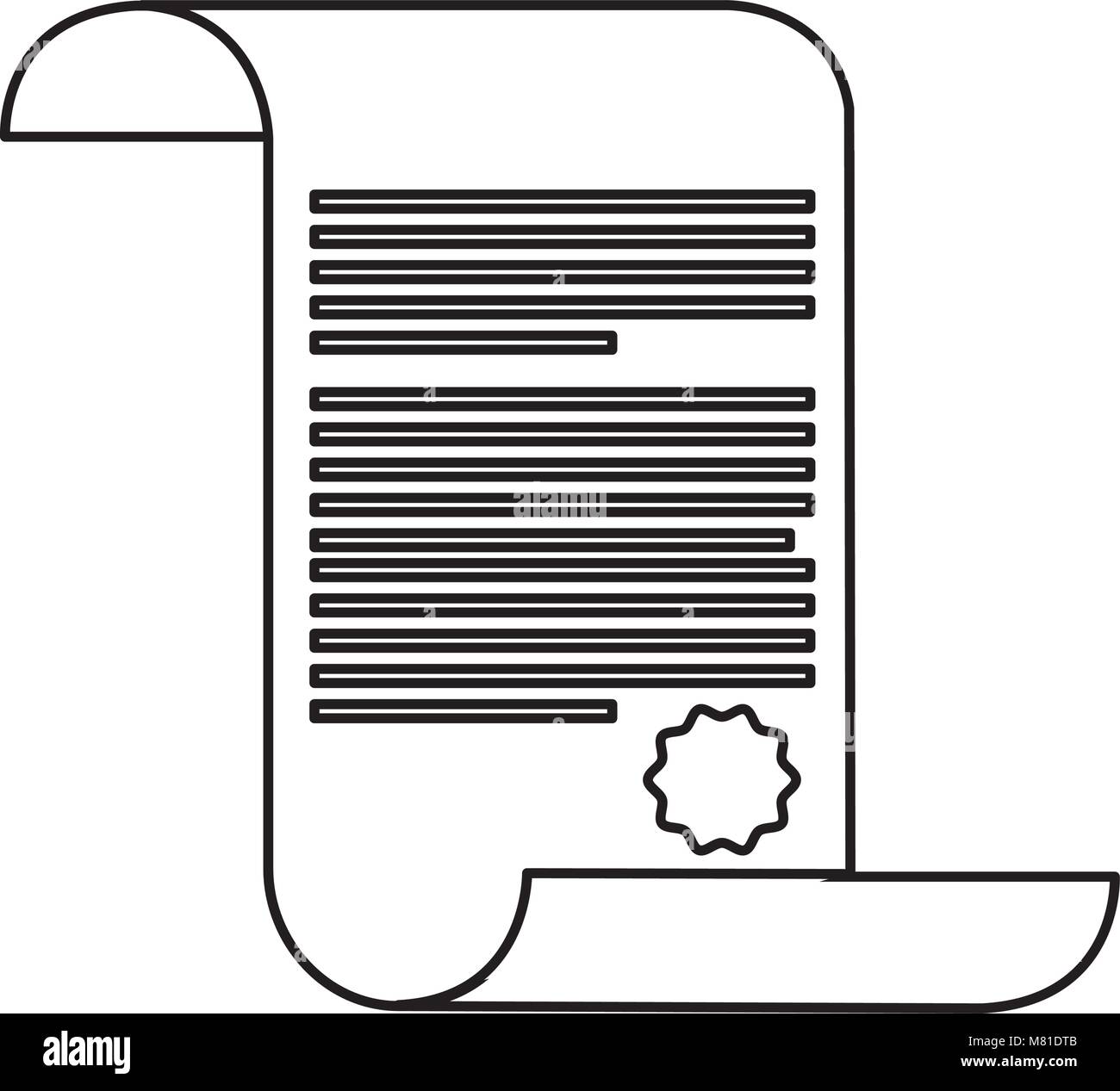 contract document icon over white background, vector illustration Stock ...