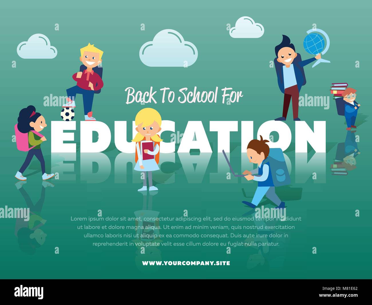 Back to school for education banner Stock Vector Image & Art - Alamy