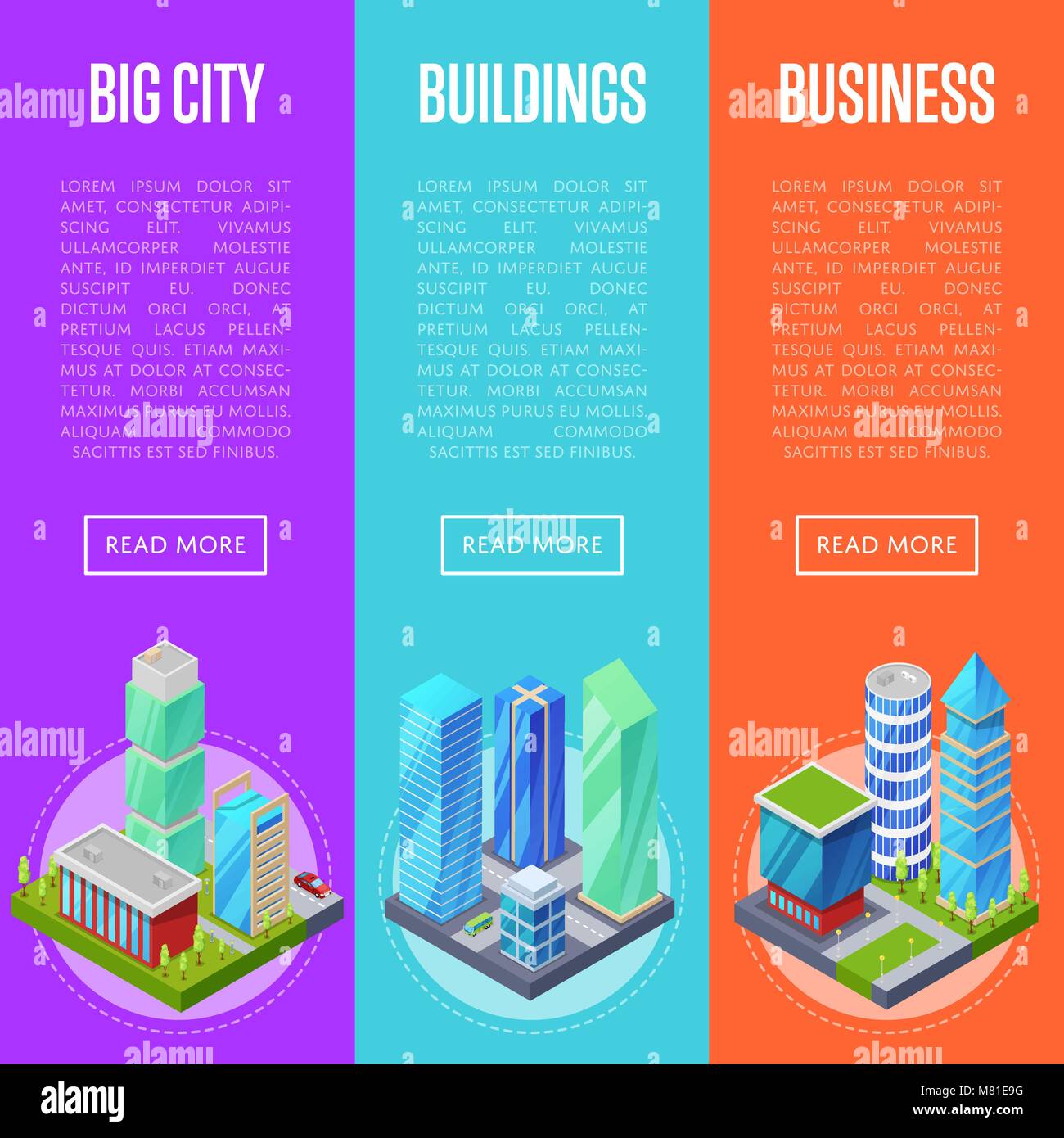 Modern city architecture banners set Stock Vector Image & Art - Alamy