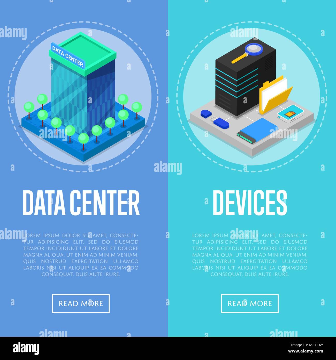 Data center and computer devices posters Stock Vector Image & Art - Alamy