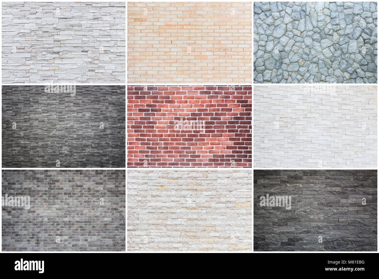 Collection of different natural stone texture use for background Stock ...