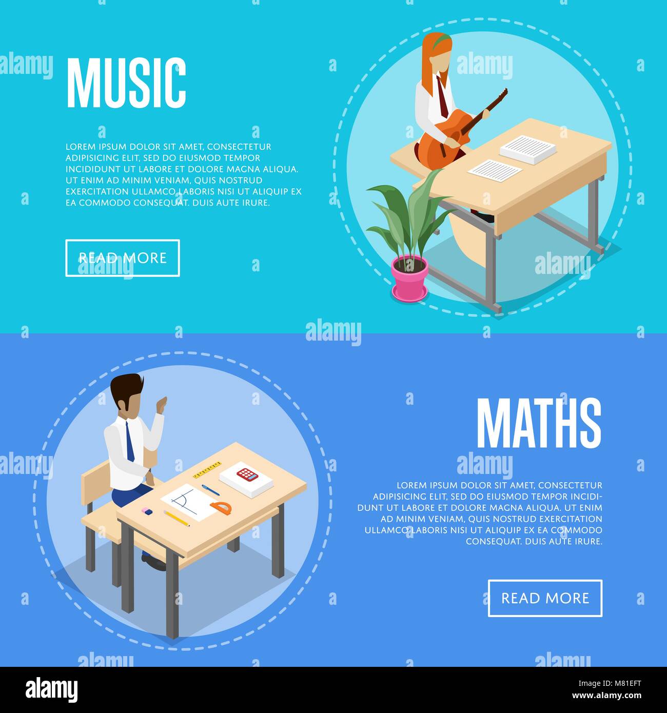 Music and maths studying at school Stock Vector Image & Art - Alamy