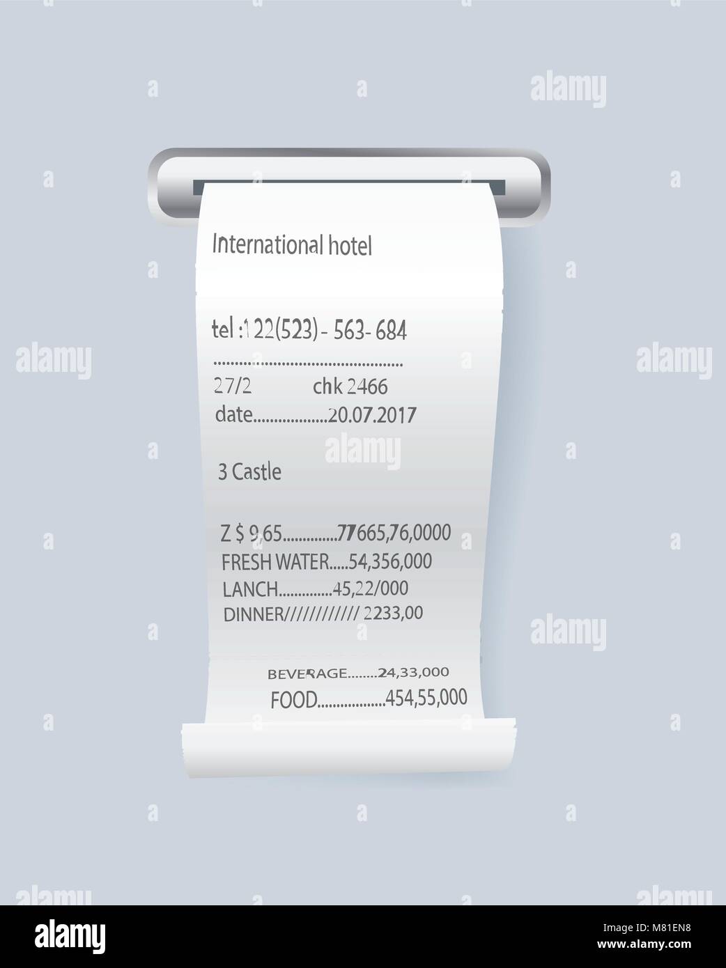 Paper print check vector element Stock Vector Image & Art - Alamy