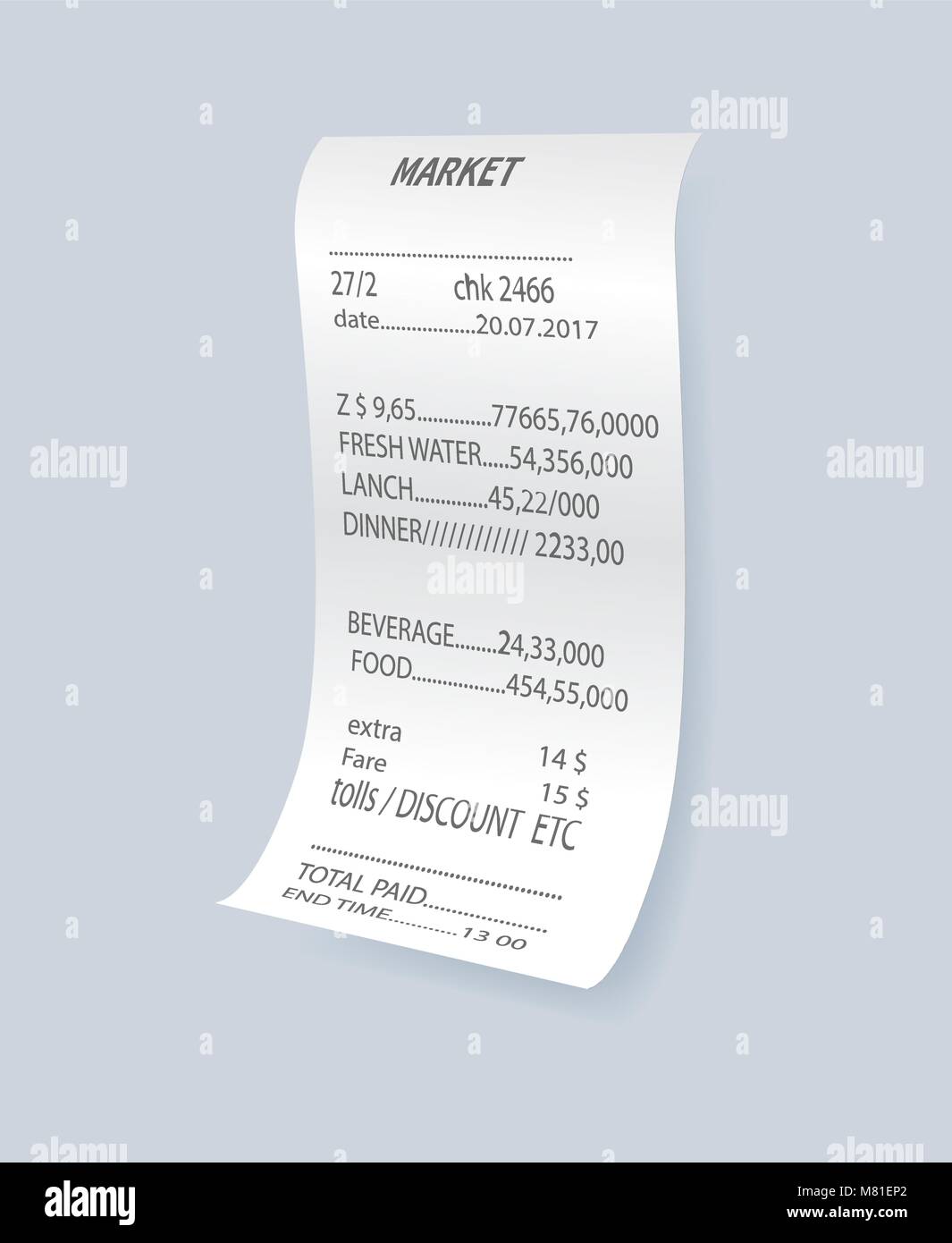 Realistic financial atm check vector element Stock Vector Image & Art ...