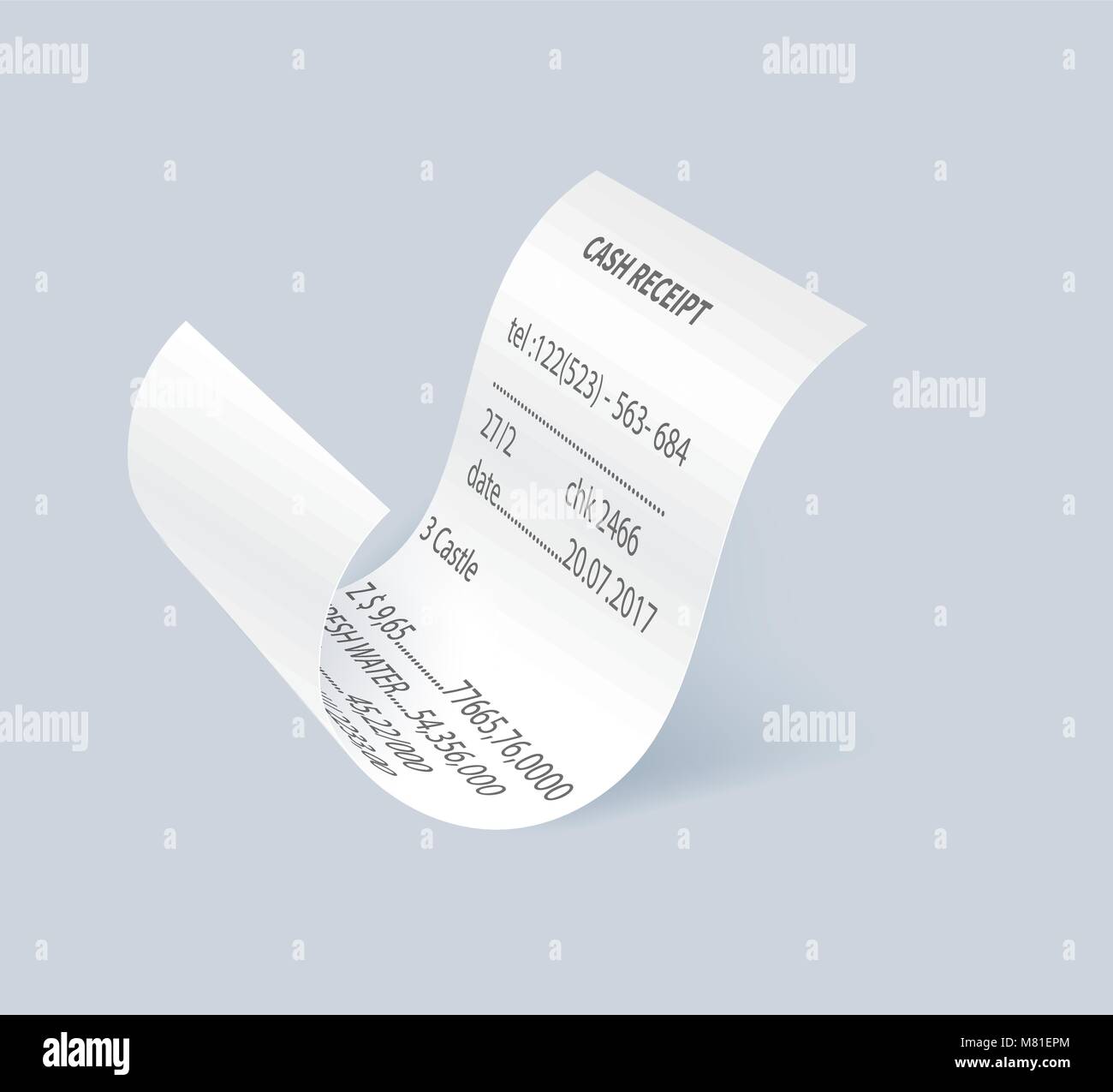 Shopping check list paper Stock Vector Images - Alamy