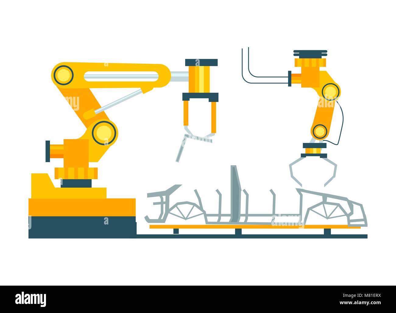 Conveyor for assembly of cars element Stock Vector Image & Art - Alamy