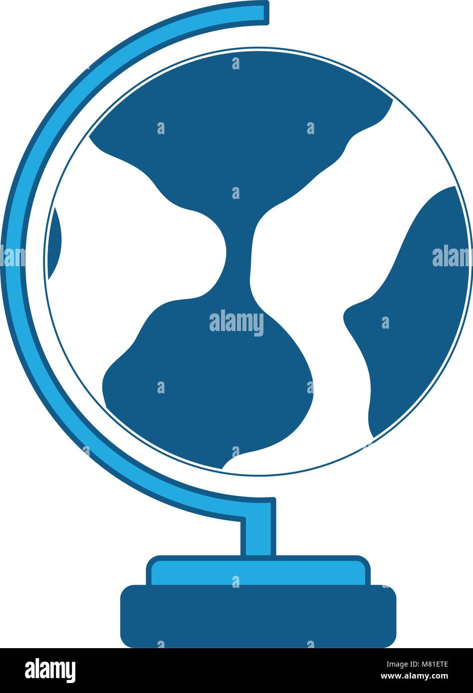 geography tool icon over white background, blue shading design. vector ...