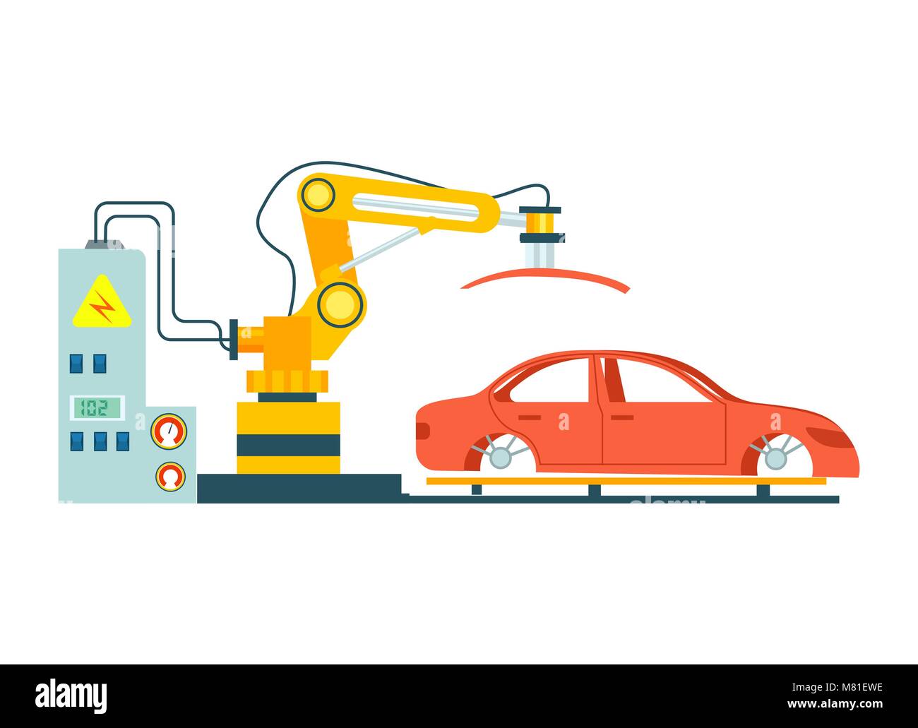 Conveyor factory electronic assembly Cut Out Stock Images & Pictures ...