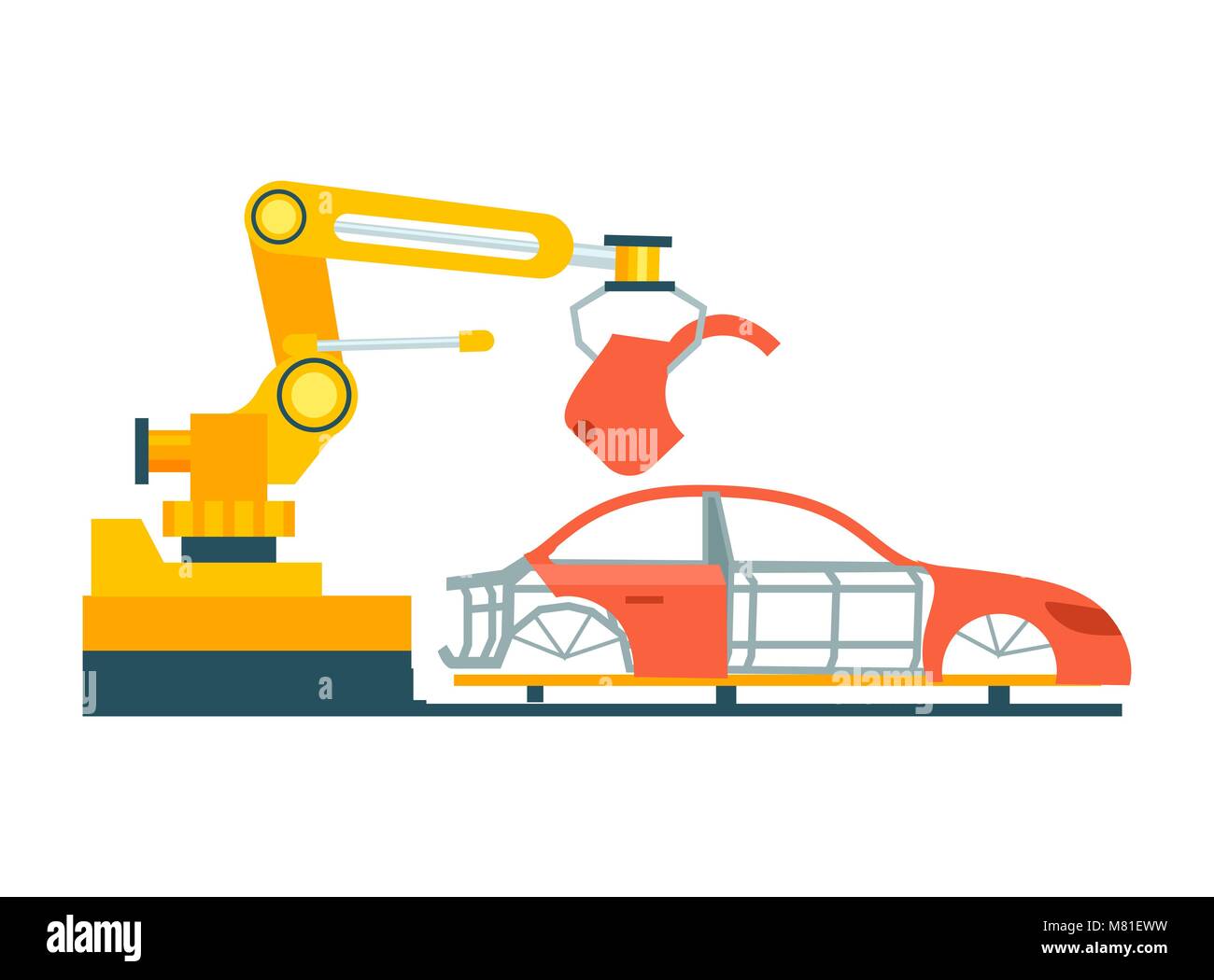 Automotive production line robotic Cut Out Stock Images & Pictures - Alamy