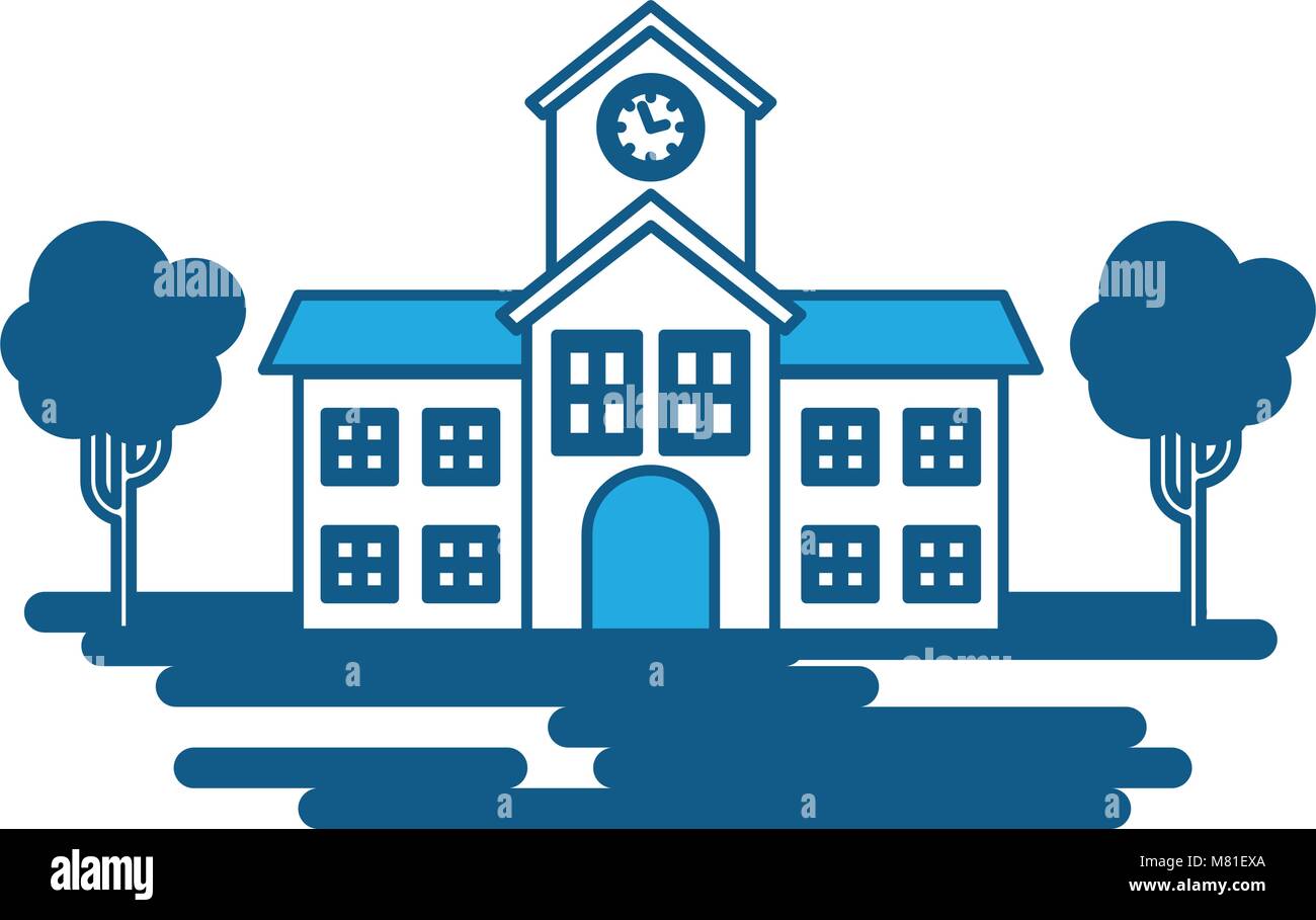 School Building Background Clipart