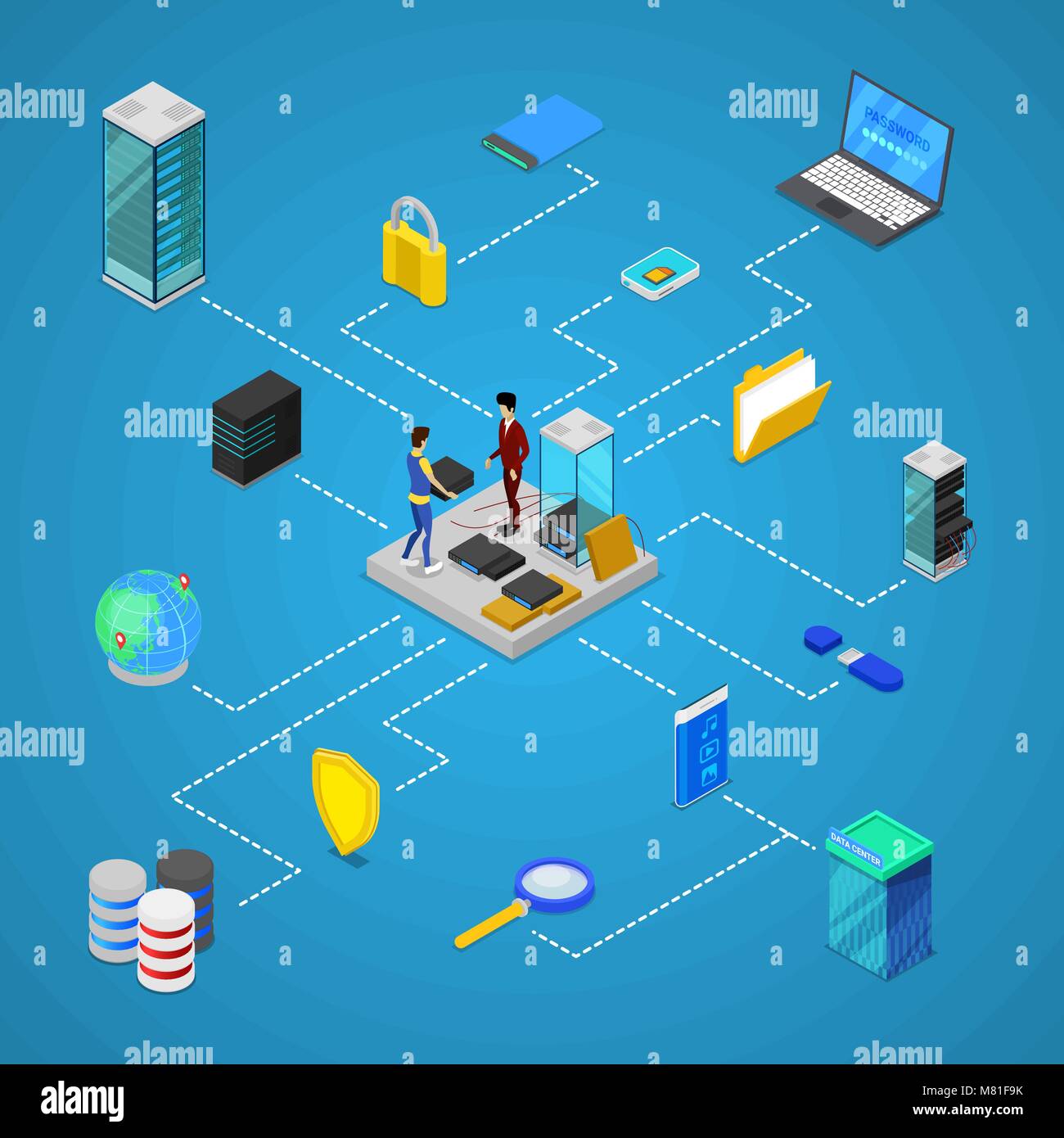 Data center staff Stock Vector Images - Alamy