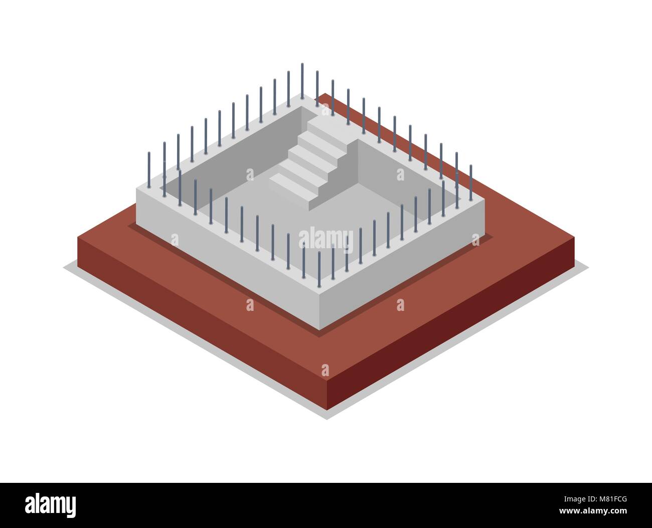 Construction of walls isometric 3D icon Stock Vector Image & Art - Alamy