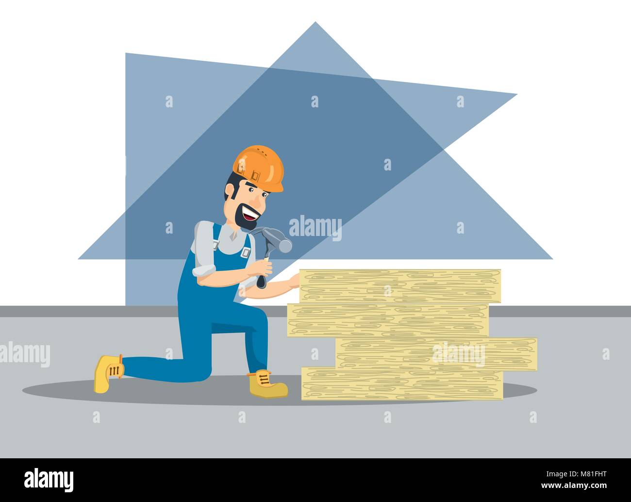 Hitting with a hammer Stock Vector Images - Alamy