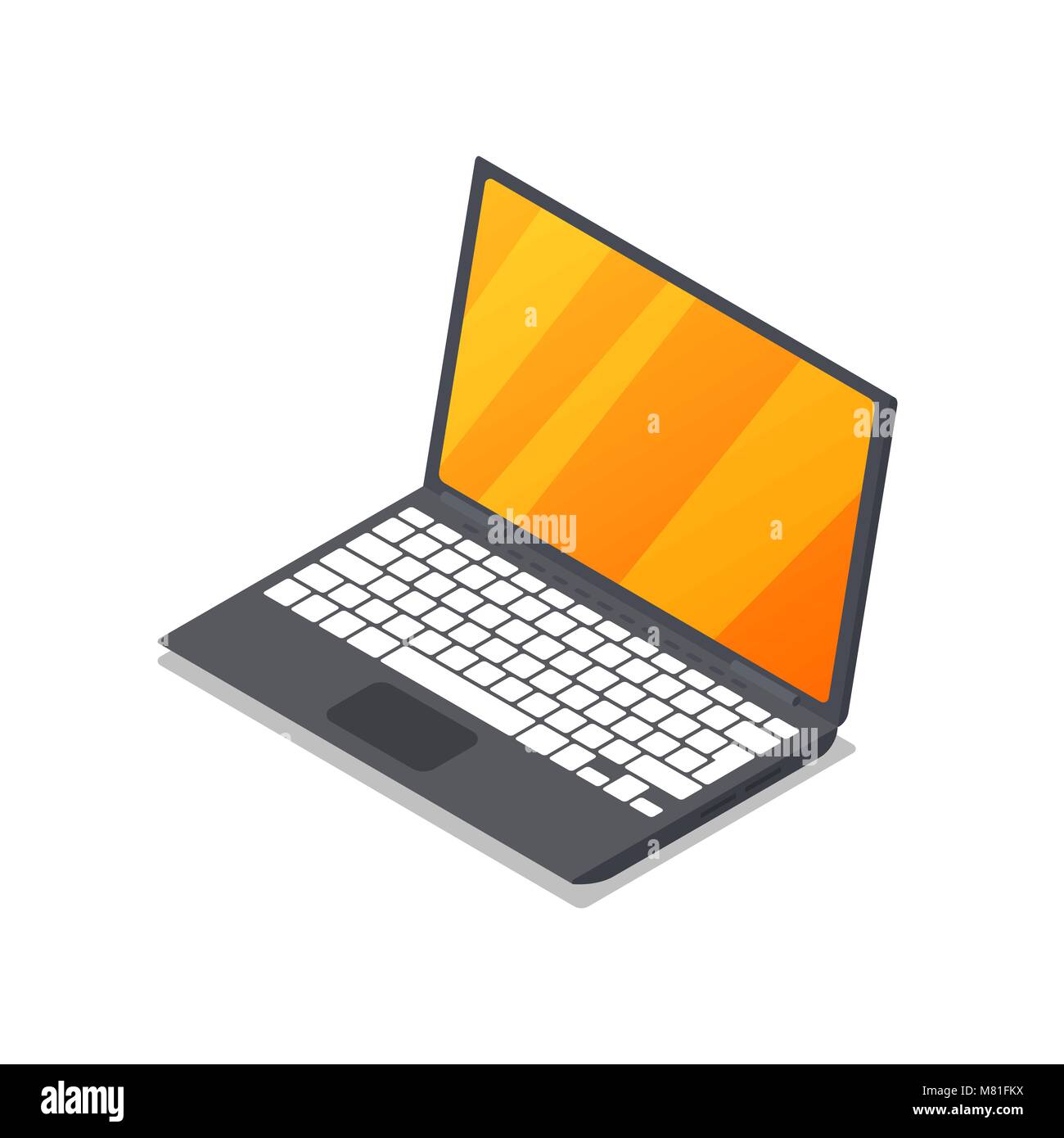 Laptop device isometric 3D icon Stock Vector Image & Art - Alamy