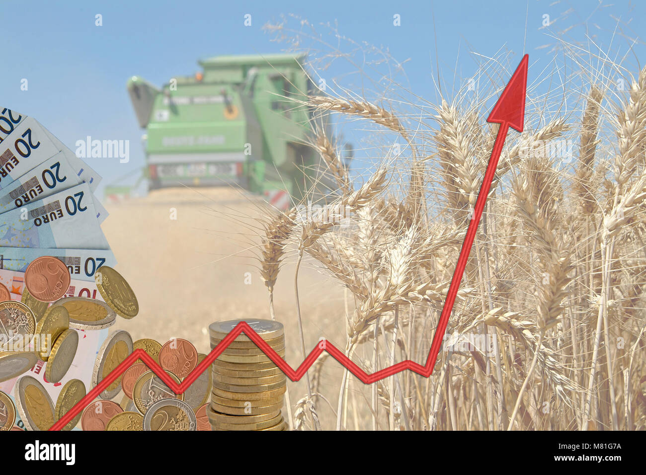 Wheat price 2 Stock Photo - Alamy