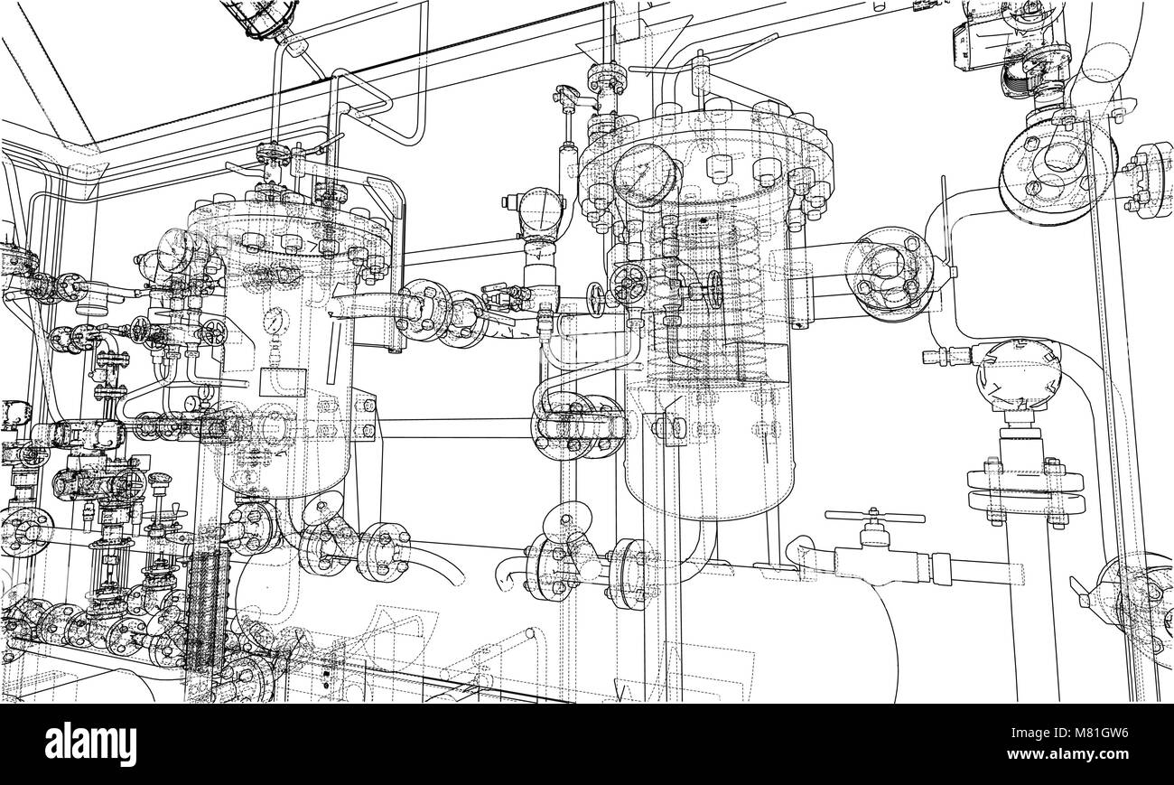 Sketch industrial equipment. Vector Stock Vector Image & Art - Alamy