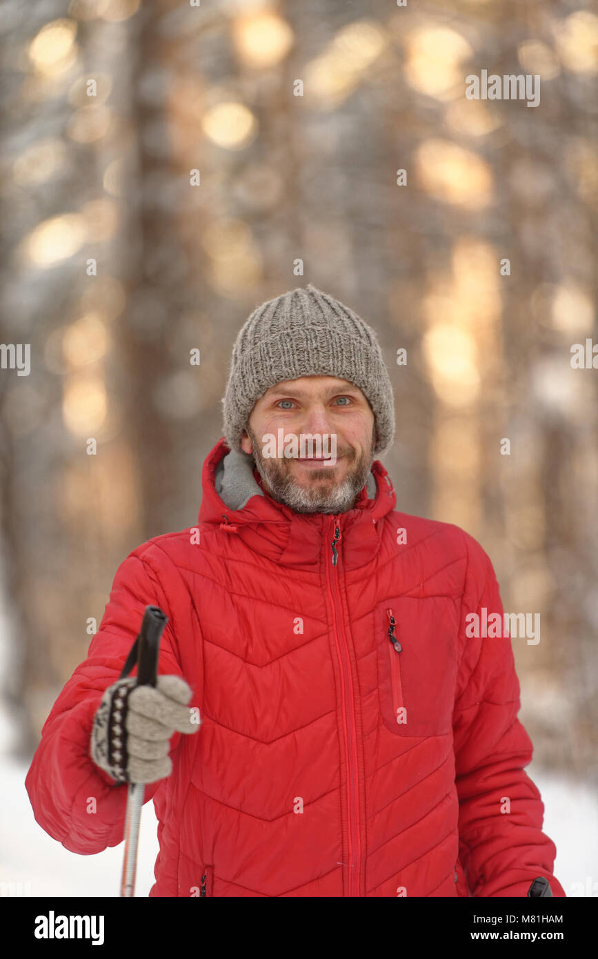Man in red jacket hi-res stock photography and images - Alamy