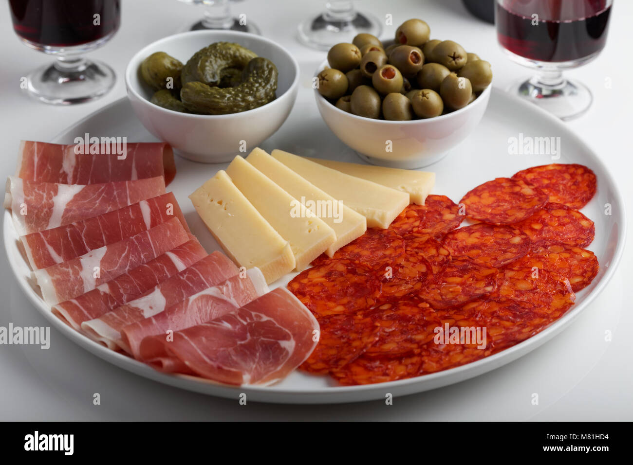 Antipasto on a table Stock Photo - Alamy