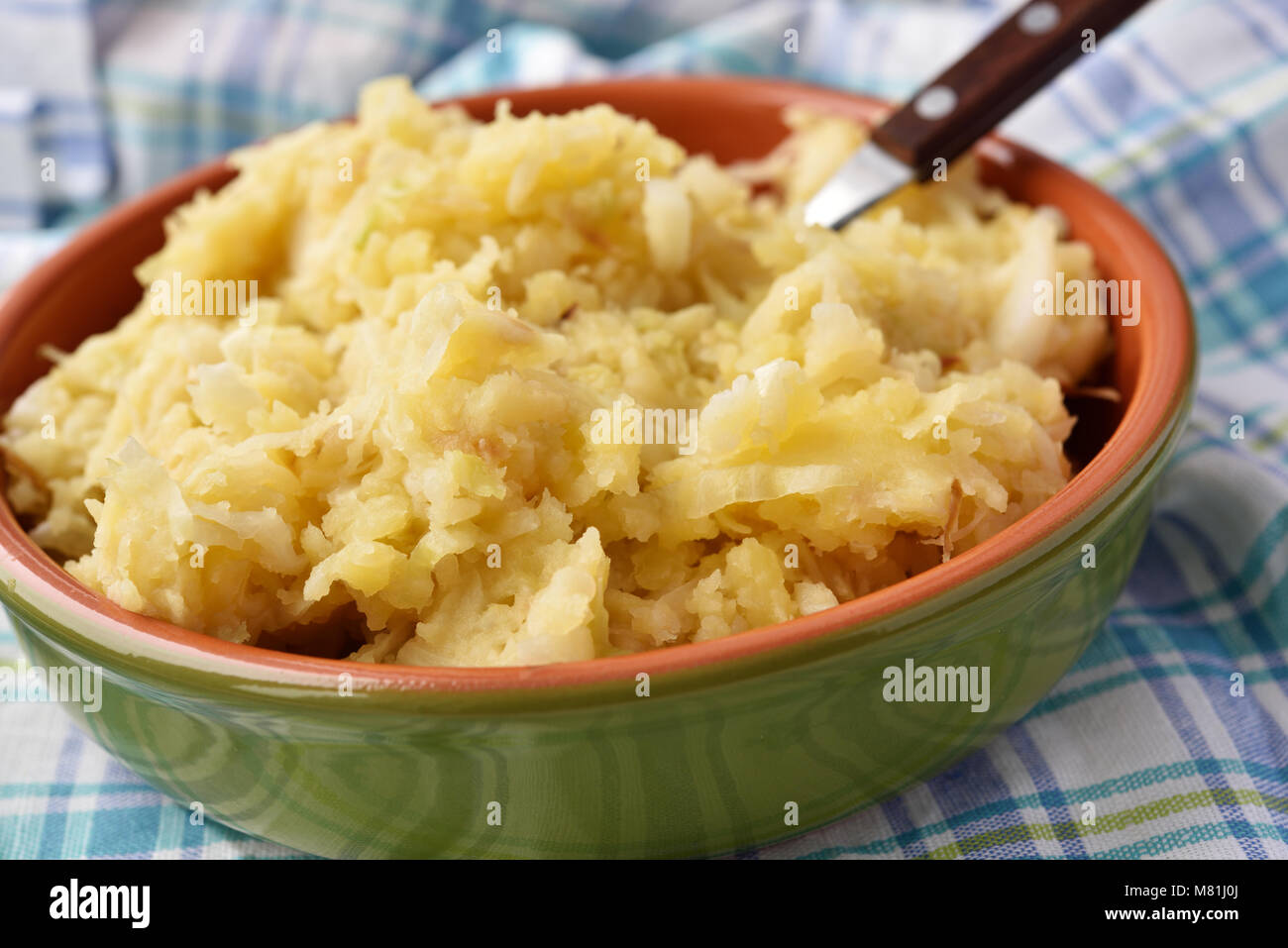 Colcannon the traditional Irish dish with mashed potato and cabbage ...