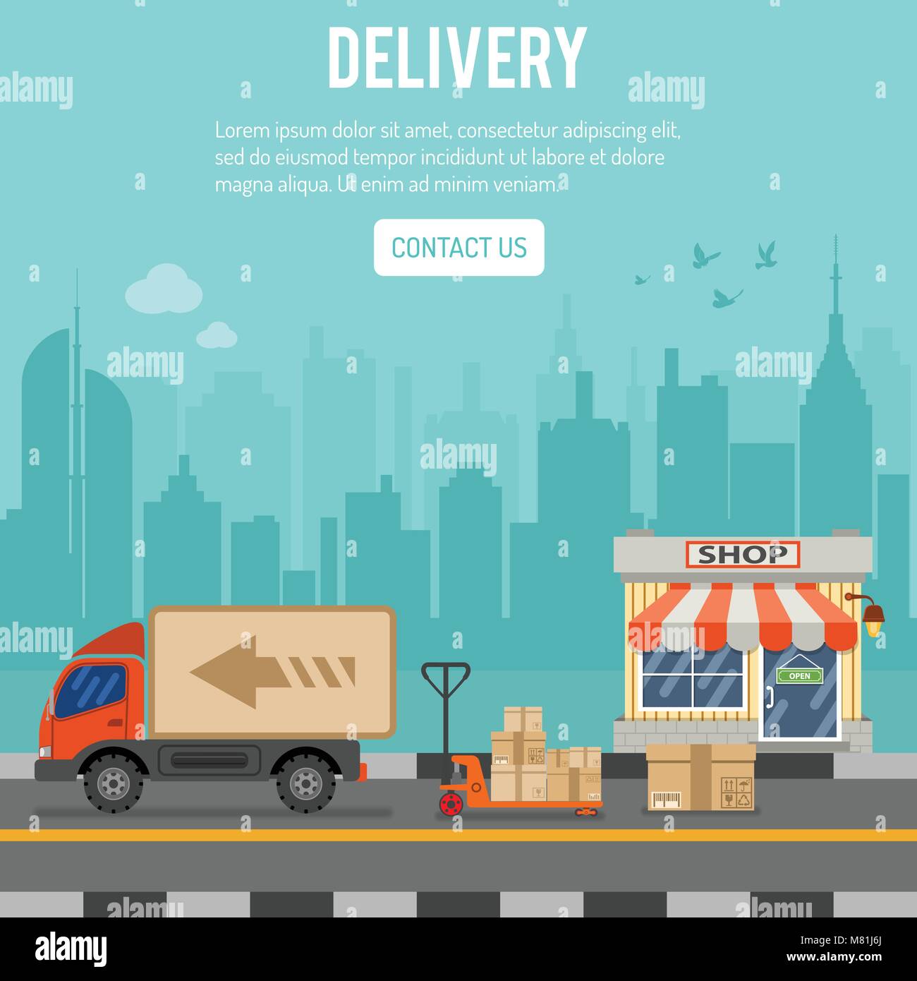 Shopping and Delivery Concept Stock Vector Image & Art - Alamy