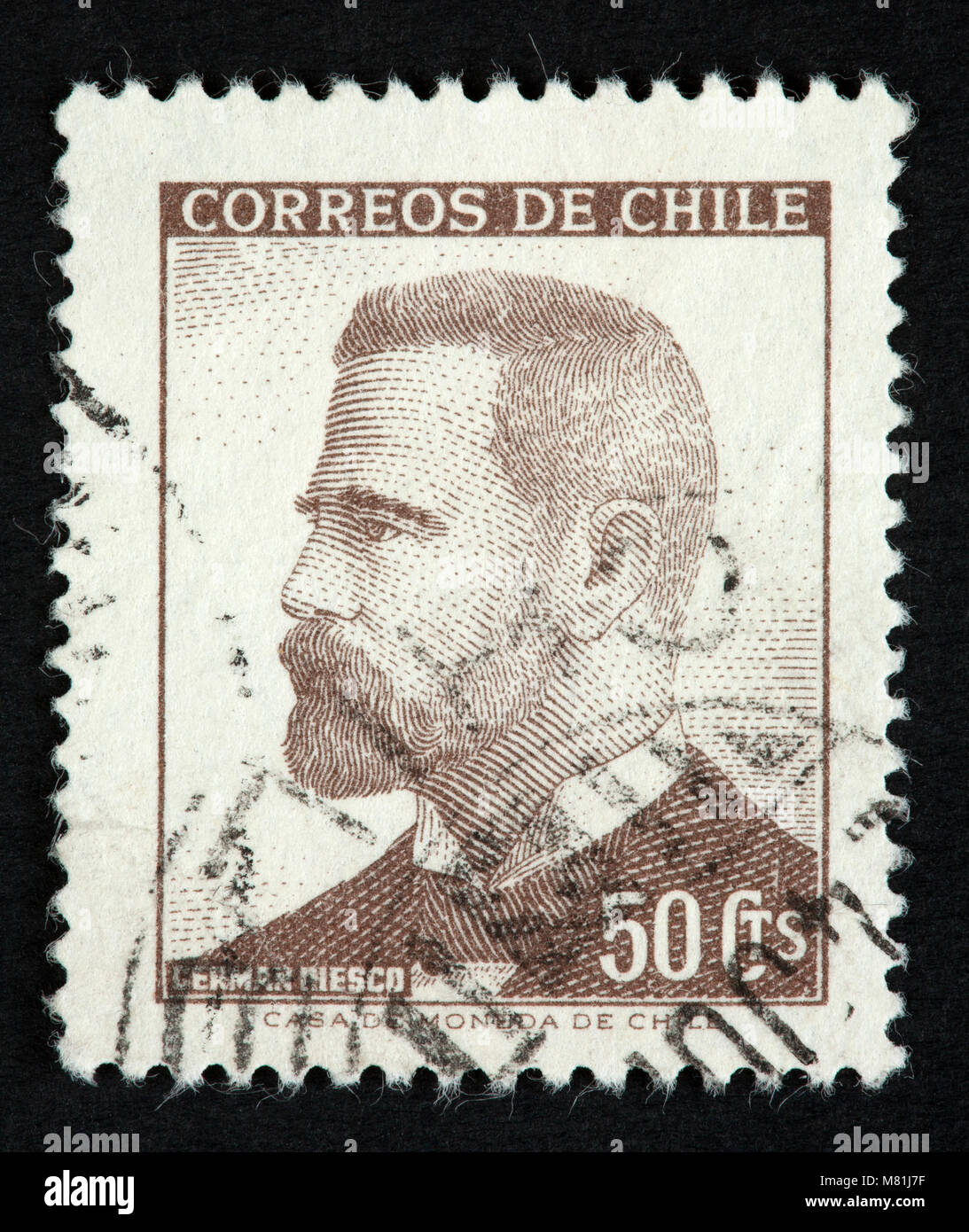 Chilean postage stamp hi-res stock photography and images - Alamy