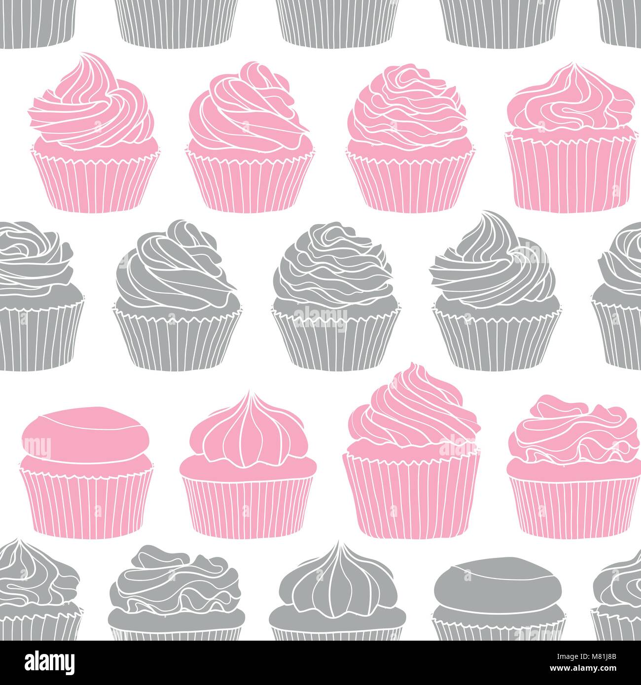 Cute Pink Cupcake Wallpaper